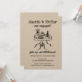 Whimsical Buffet Dinner Custom Engagement Party Invitation | Zazzle