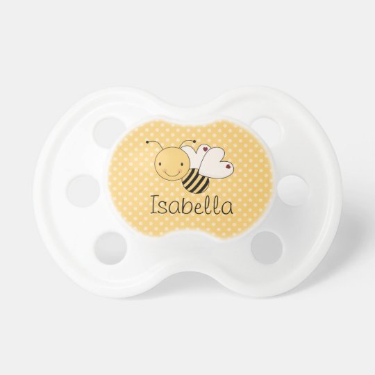Whimsical Bumble Bee Personalized Pacifier | Zazzle.com