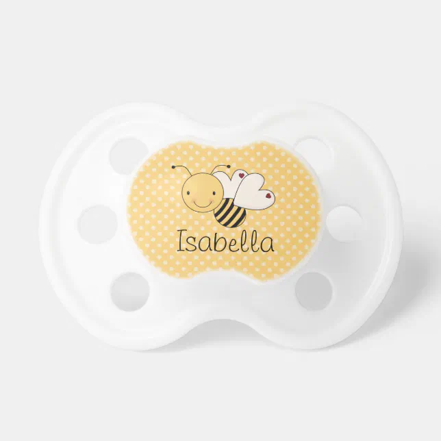 Whimsical Bumble Bee Personalized Pacifier | Zazzle