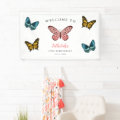 Whimsical Butterflies Birthday Party Welcome Banner | Zazzle