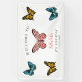 Whimsical Butterflies Birthday Party Welcome Banner | Zazzle