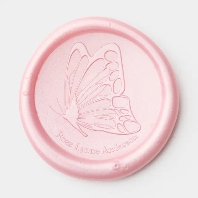 Whimsical Butterfly Wax Seal Sticker | Zazzle