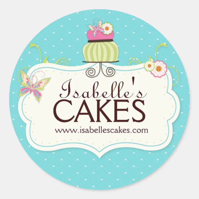 Whimsical Cake Labels | Zazzle