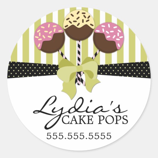 Whimsical Cake Pops Bakery Stickers | Zazzle.com