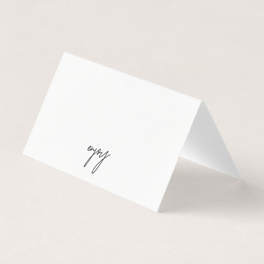 Whimsical Calligraphy Enjoy Buffet Food Labels Place Card | Zazzle.com