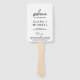Whimsical Calligraphy Wedding Program Hand Fan | Zazzle