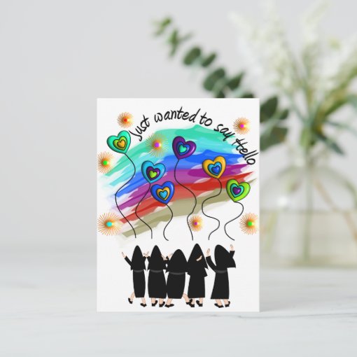 Whimsical Catholic Nun Greeting Cards | Zazzle
