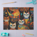 Whimsical Cats Decoupage Tissue Paper | Zazzle
