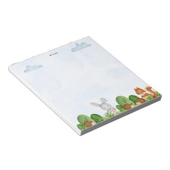 Whimsical Chic Forest Woodland Animals Notepad | Zazzle