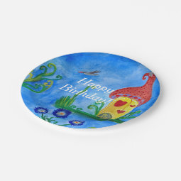 Whimsical Child Illustration Custom Paper Plates | Zazzle