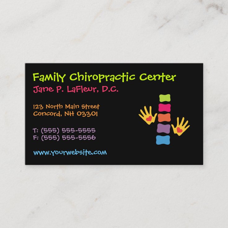 Whimsical Chiropractic Business Cards | Zazzle