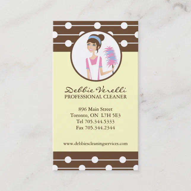 Whimsical Cleaning Services Business Cards | Zazzle