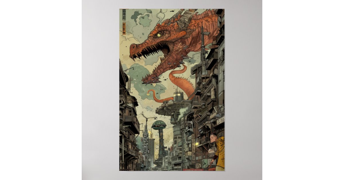 Whimsical Comic Vignettes Collage Poster | Zazzle