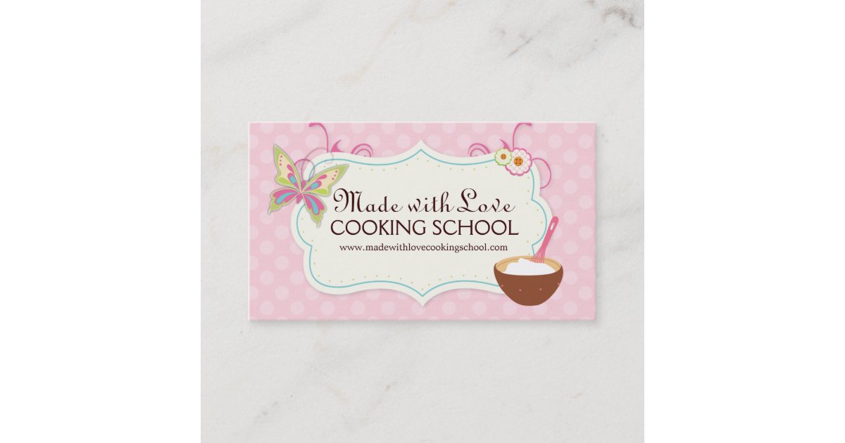 Whimsical Cooking Class Business Card | Zazzle