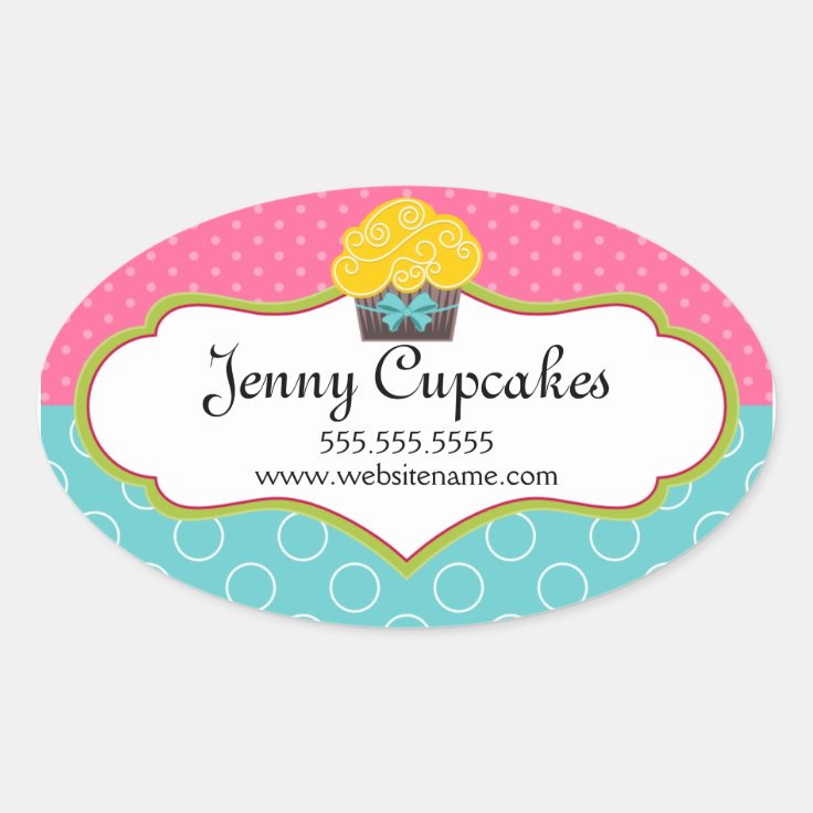 Whimsical Cupcake Bakery Seals | Zazzle