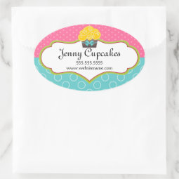 Whimsical Cupcake Bakery Seals | Zazzle