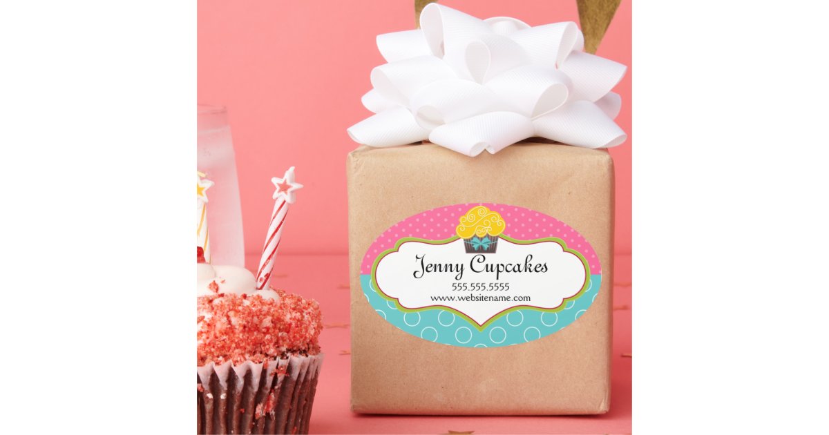 Whimsical Cupcake Bakery Seals | Zazzle