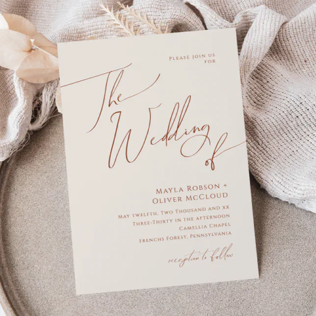 Whimsical Desert | Beige The Wedding Of Invitation | Zazzle