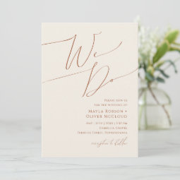 Whimsical Desert | Beige We Do Wedding Invitation | Zazzle