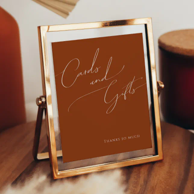 Whimsical Desert | Terracotta Cards and Gifts Sign | Zazzle