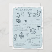 Whimsical Doodle River Float Bachelorette Weekend Invitation | Zazzle