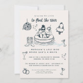 Whimsical Doodle River Float Bachelorette Weekend Invitation | Zazzle