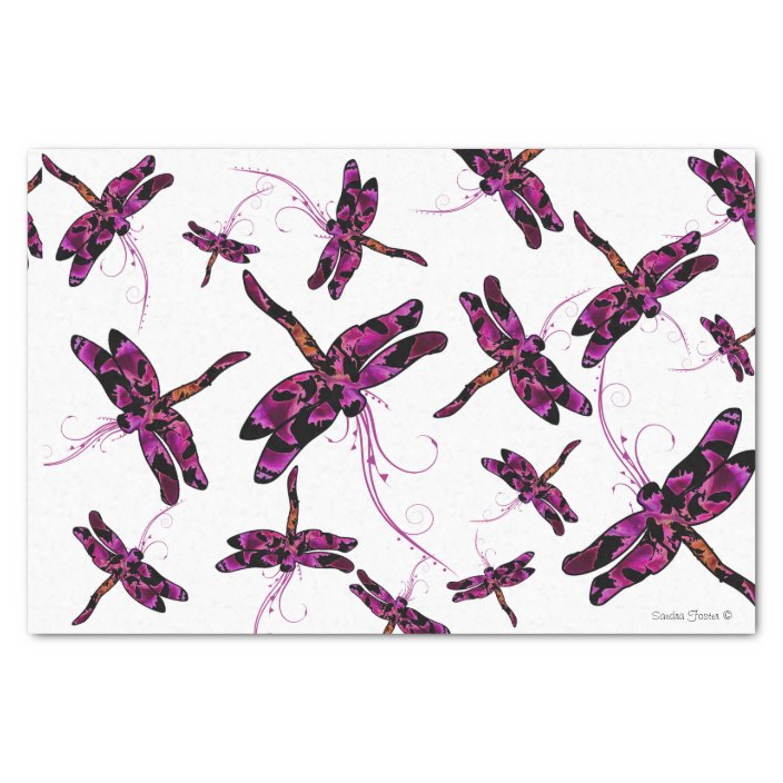 Whimsical Dragonflies Tissue Paper | Zazzle.com