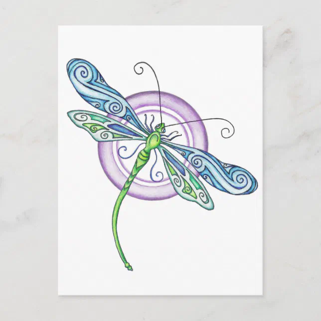 Whimsical Dragonfly Postcard | Zazzle