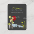 Whimsical Elephant Family In The Forest & Red Sun Business Card | Zazzle