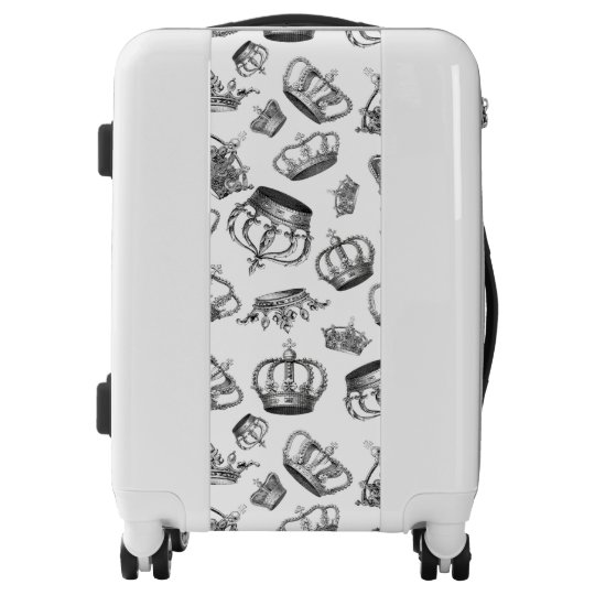 Whimsical Engraved Royal Crown Pattern Luggage | Zazzle.com
