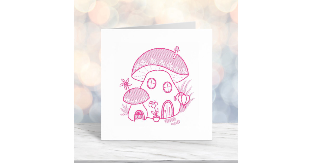 Whimsical Fairy Mushroom House Self-inking Stamp | Zazzle
