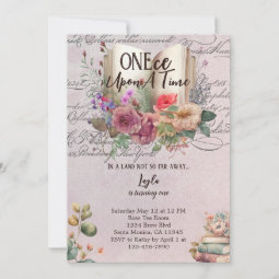 Whimsical Fairytale Story Book First Birthday Invitation | Zazzle