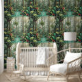 Whimsical Forest Tropical Rainforest River Wild Wallpaper | Zazzle