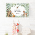 Whimsical Forest Woodland Animals Welcome Baby Banner | Zazzle