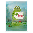 Thank you frog and daisy postcard | Zazzle.com