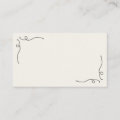 Whimsical Fun Hand Drawn French Wedding Flat Name Place Card | Zazzle