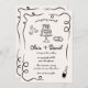 Whimsical Funky Hand Drawn Photo QR Code Wedding Invitation | Zazzle