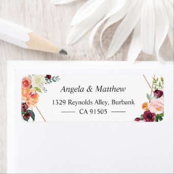 Whimsical Garden Bloom Floral Botanical Label | Zazzle