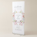 Whimsical Garden Wildflower Wedding Welcome Retractable Banner | Zazzle