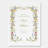 Whimsical Garden Wildflower Wedding Welcome Sign | Zazzle