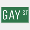 Whimsical Gay Street Sign Pride Queer LGBTIQ Party Rectangular Sticker ...