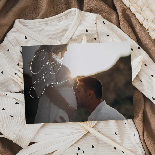 Whimsical Gender Neutral Pregnancy Announcement | Zazzle