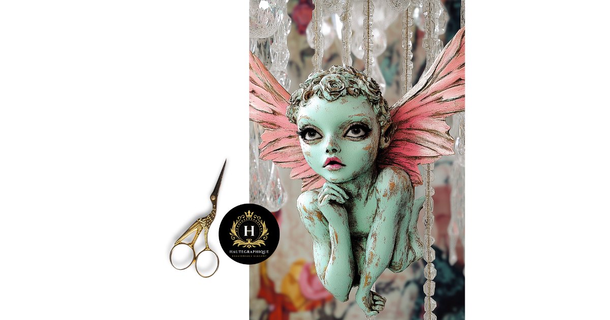 Whimsical Gothic Fairy Art Decoupage Tissue Paper | Zazzle