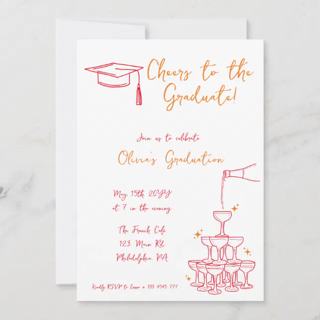 Whimsical Graduation Invitation announcement | Zazzle