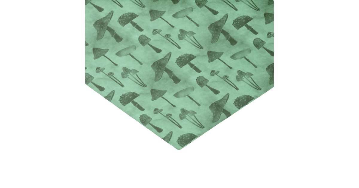 Whimsical Green Mushroom Tissue Paper | Zazzle