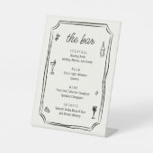 Whimsical Hand Drawn Bar Menu Sign | Zazzle