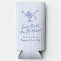 Whimsical Hand Drawn Blue Last Toast on the Coast Seltzer Can Cooler ...