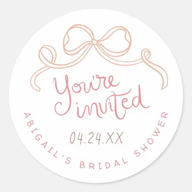 Whimsical Hand Drawn Bridal Shower Envelope Seal | Zazzle