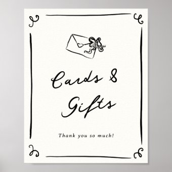 Whimsical Hand Drawn Cards & Gifts Poster | Zazzle