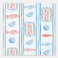 Whimsical Hand Drawn Coastal Fish Stripe Pattern Wallpaper | Zazzle